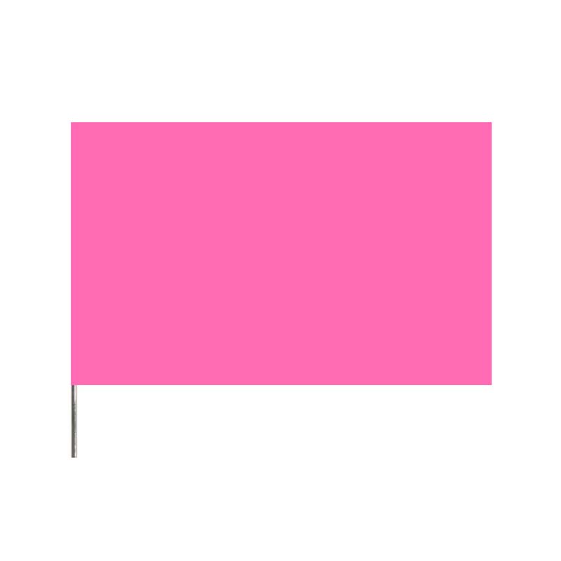 Solid Color Utility Marking Flags 2" x 3" Metal Staff - Plain ...