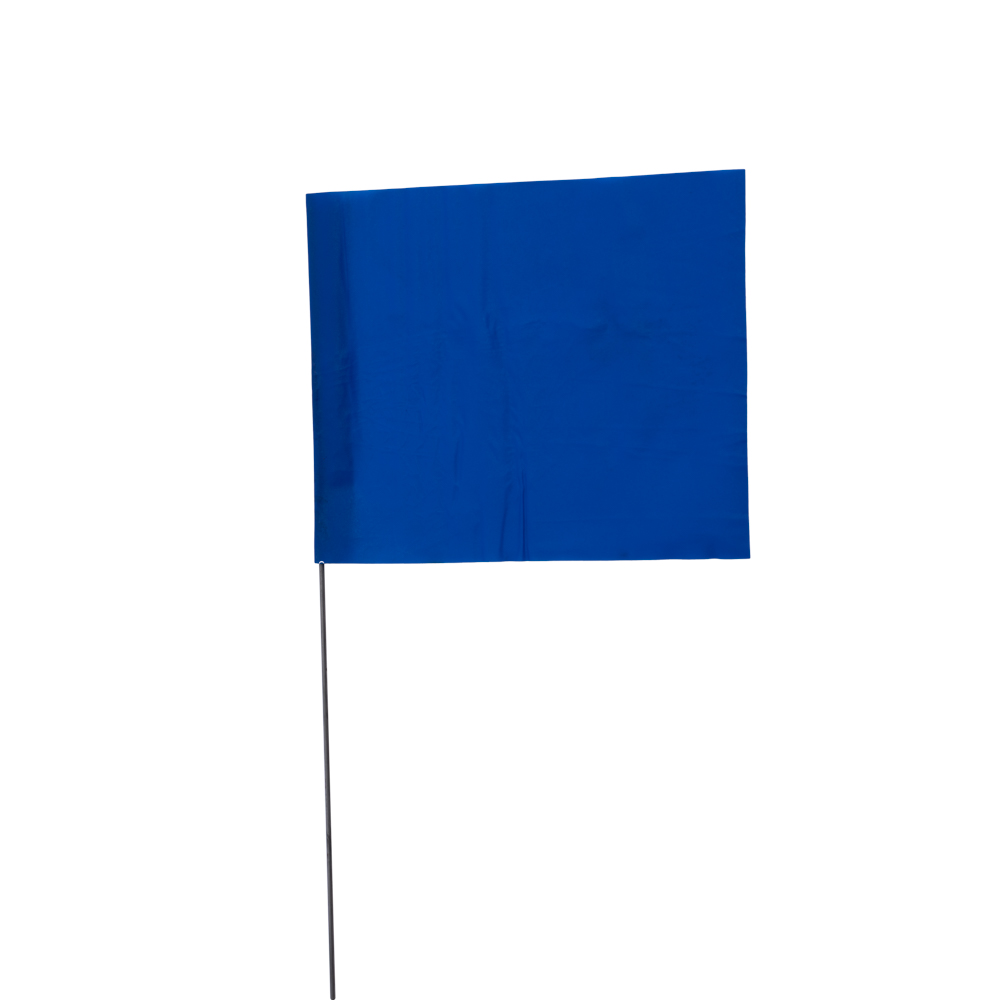 Solid Color Utility Marking Flags 4" x 5" Wire Staff - Plain ...