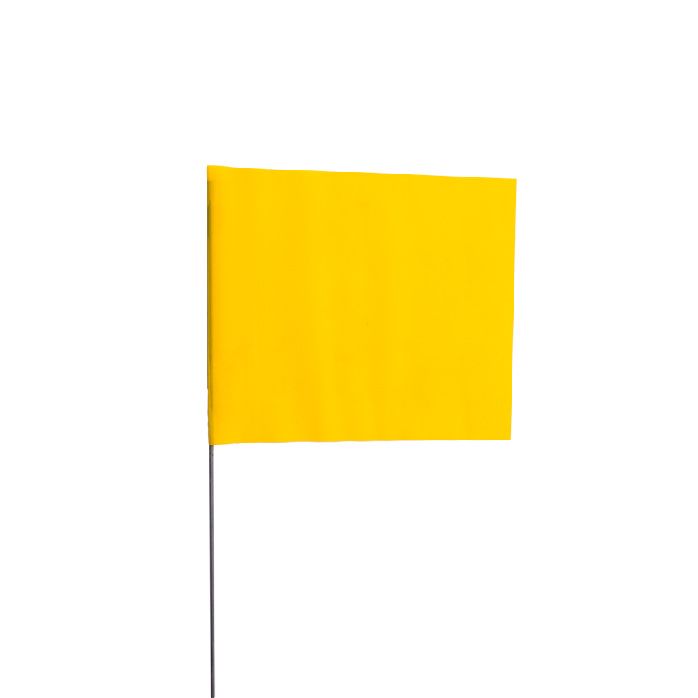 Solid Color Utility Marking Flags 4" x 5" Wire Staff - Plain ...
