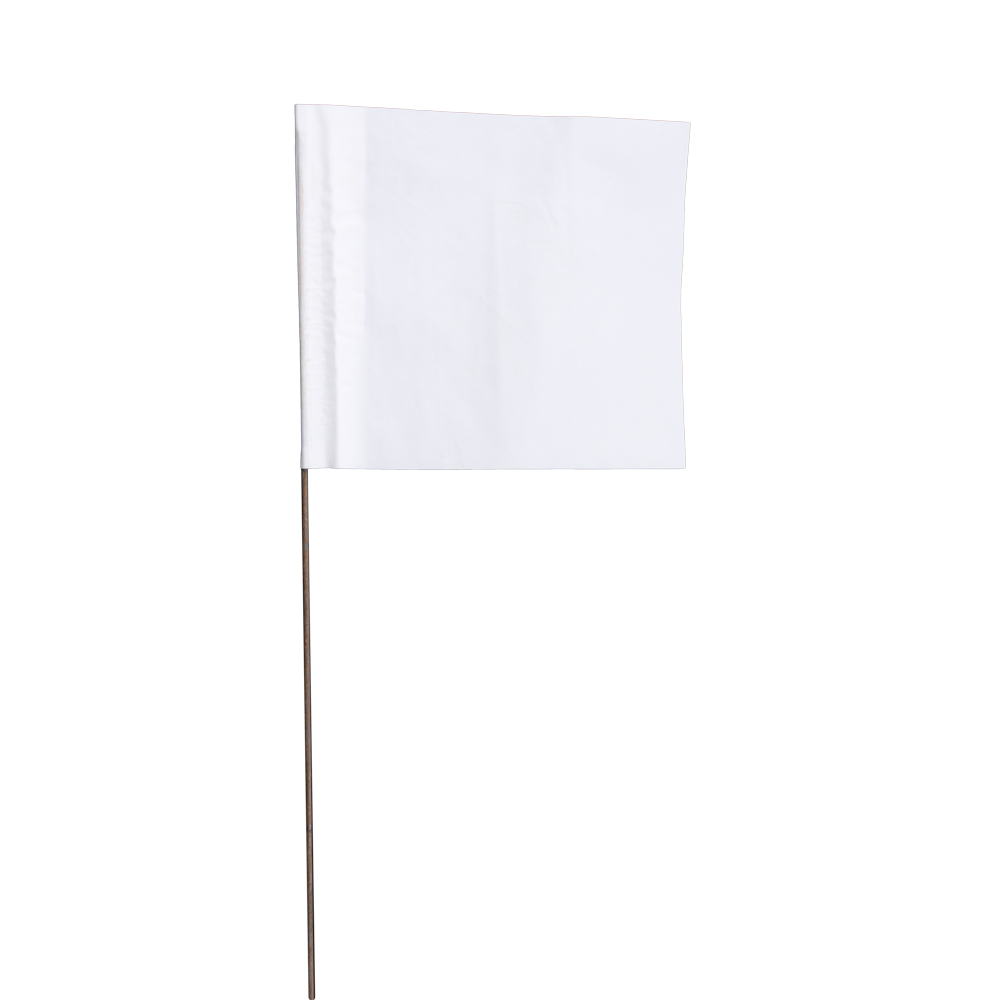 Solid Color Utility Marking Flags 4" x 5" Wire Staff - Plain ...